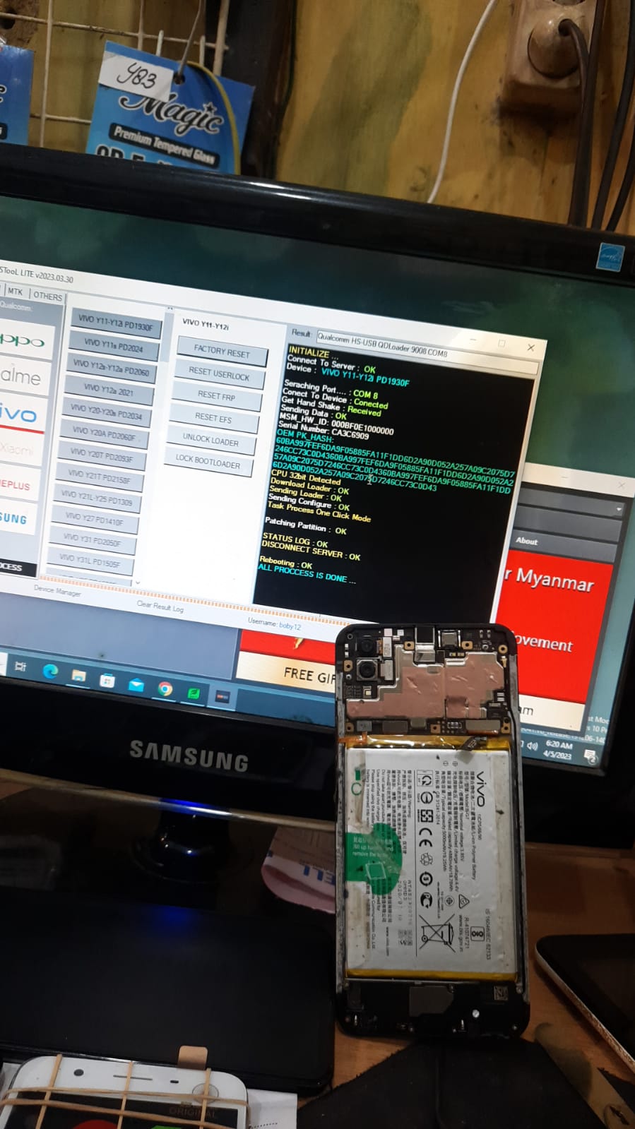 Cara Hapus Pola & FRP Vivo Y11-Y12i PD1930F - Gstool.id