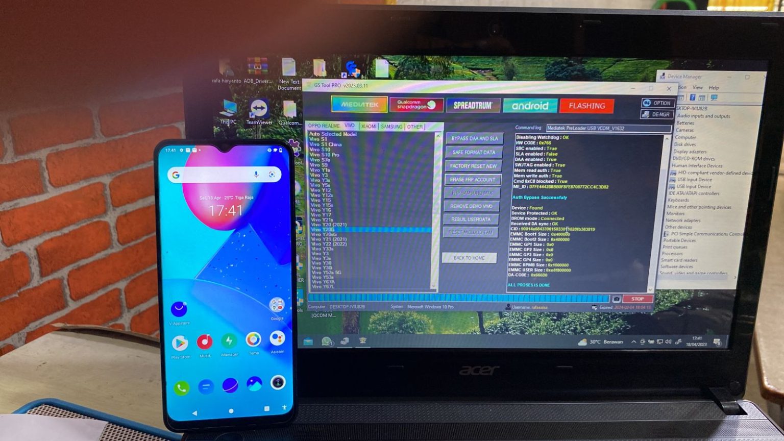 Gambar Vivo Y15s Test Point - Gstool.id